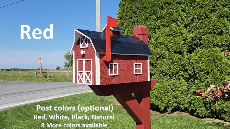 Barn Mailbox Amish Handmade Dutch Barn Style Choose Your - Etsy