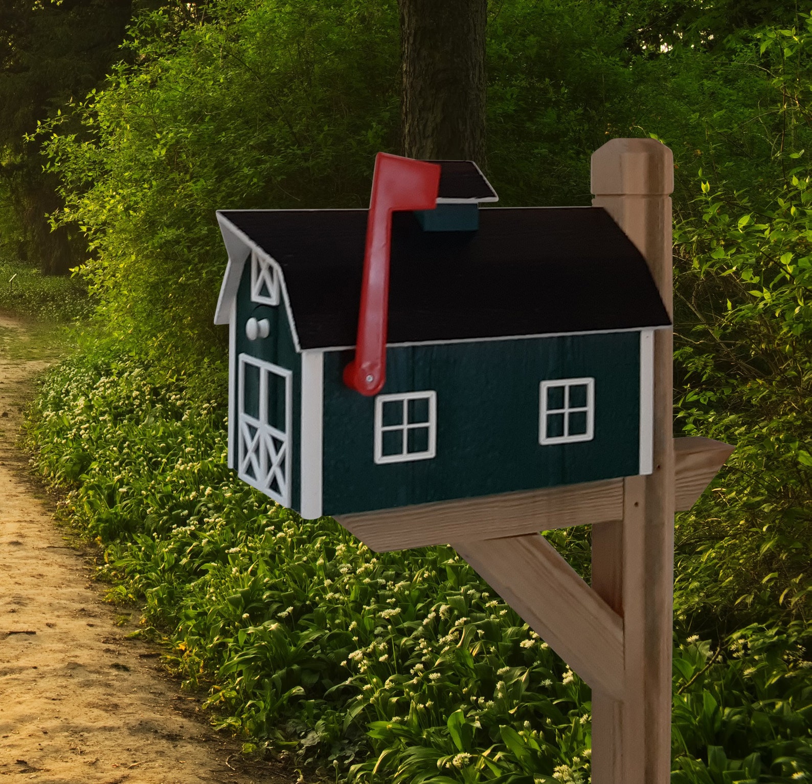 Dutch Barn Amish Handmade Wood Mailbox Choose Your Color - Etsy