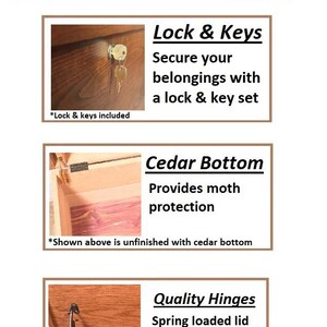 Amish Handmade Trunk - Storage Box - Vintage Chest Box - Rustic ...