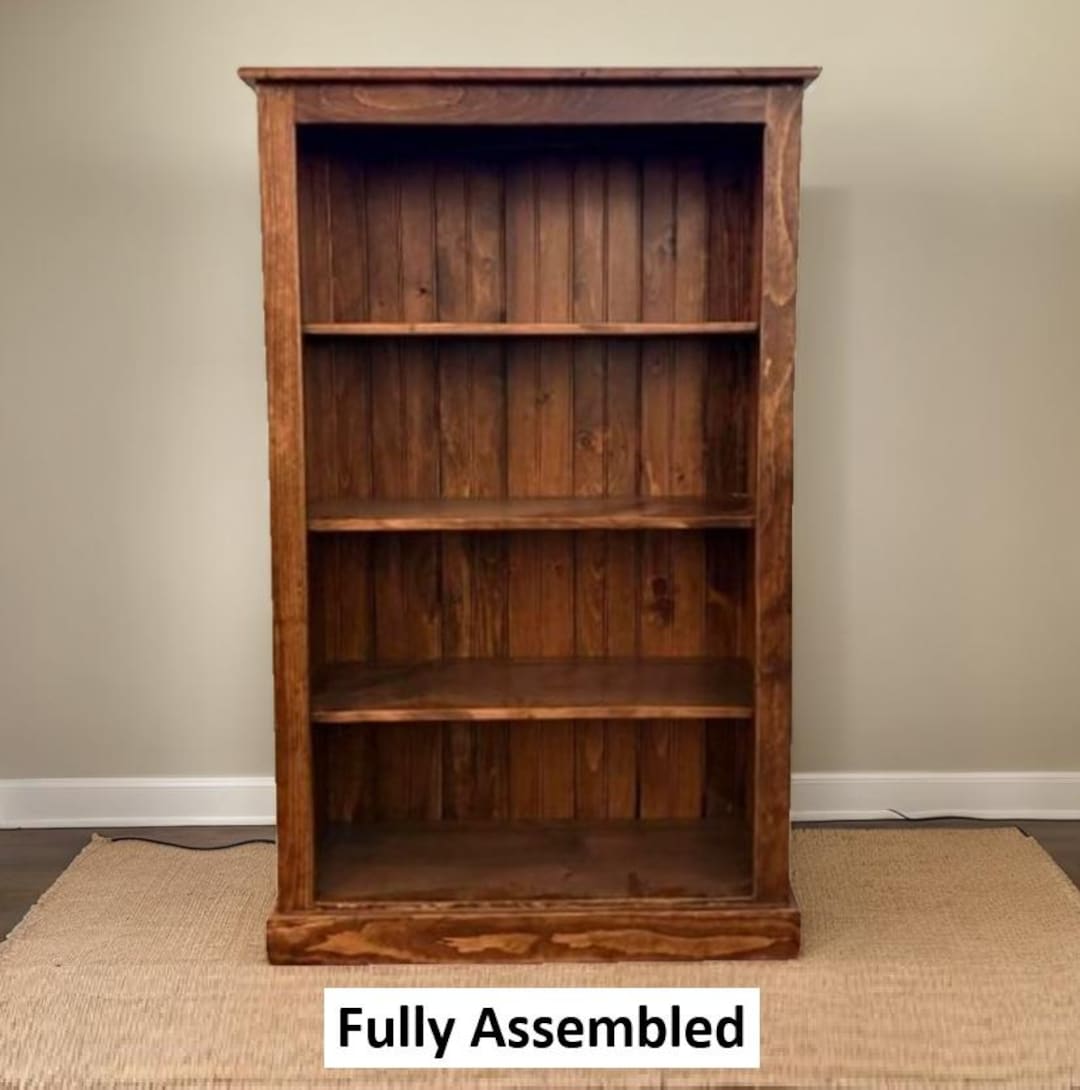 Bookshelf Amish Handmade Furniture Rustic Bookcase Organizer Shelf ...