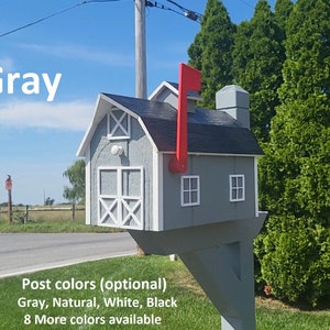 Amish Mailbox - Handmade - Dutch Barn Style - Wooden - Color Options - Etsy
