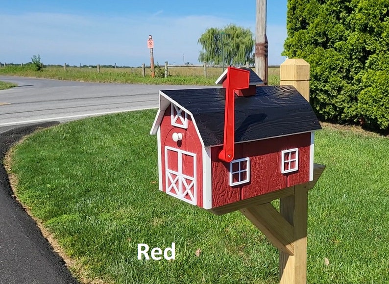 Barn Mailbox Amish Handmade Dutch Barn Style Choose Your - Etsy
