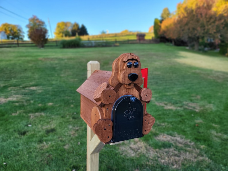 Dog Mailbox Amish Handmade Wooden Metal Insert USPS Approved - Etsy