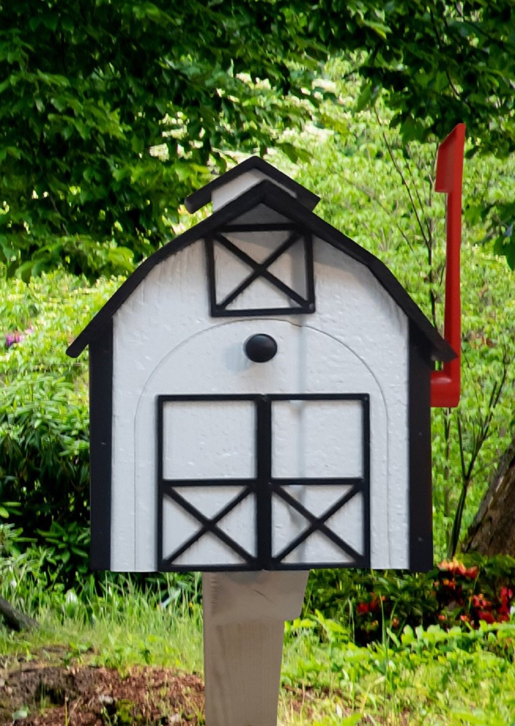 Dutch Barn Wood Mailbox Amish Made Country Blue Choose Your - Etsy