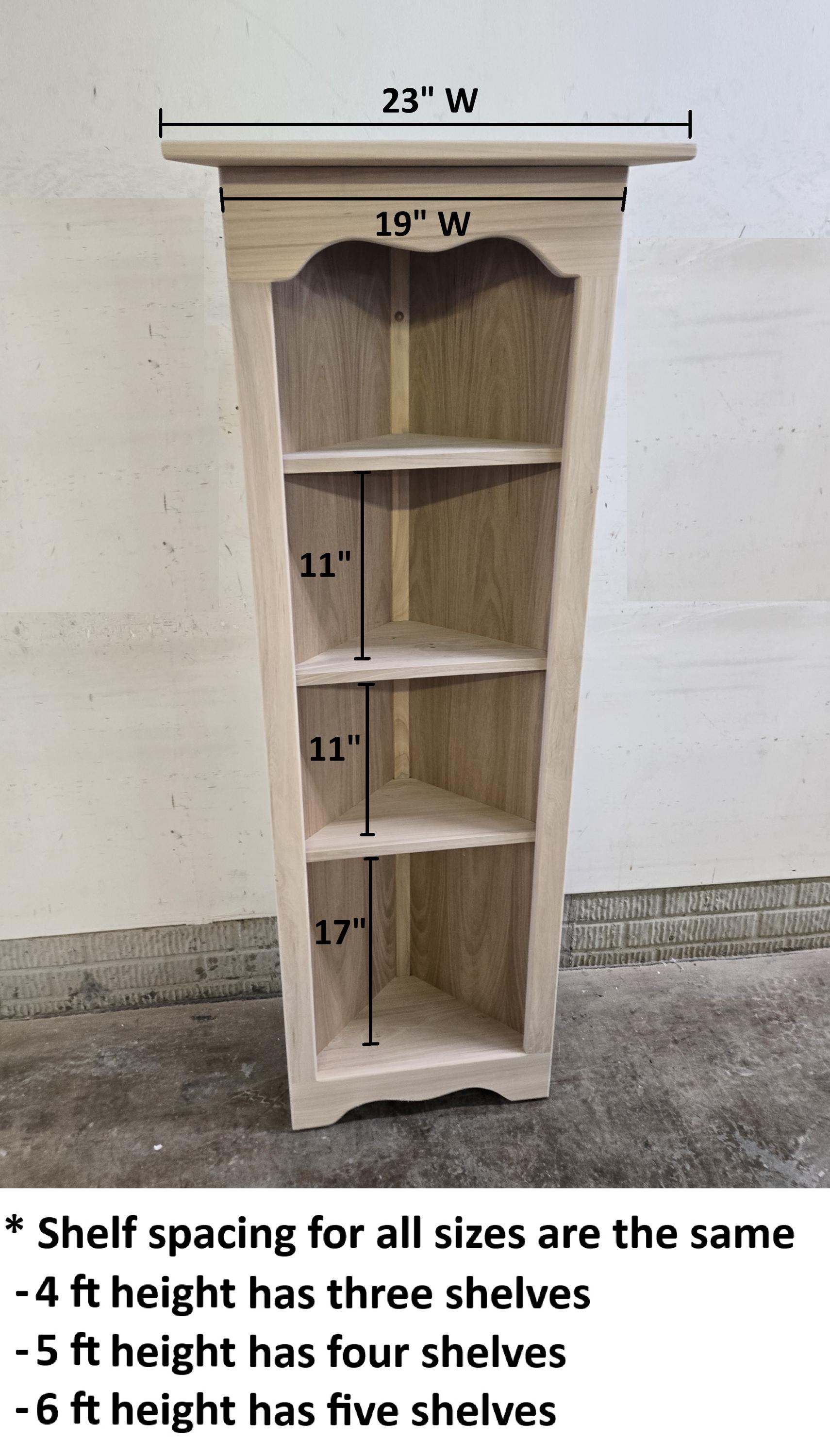 Amish Handmade Corner Cabinet - Corner Display - Multipurpose Cabinet ...
