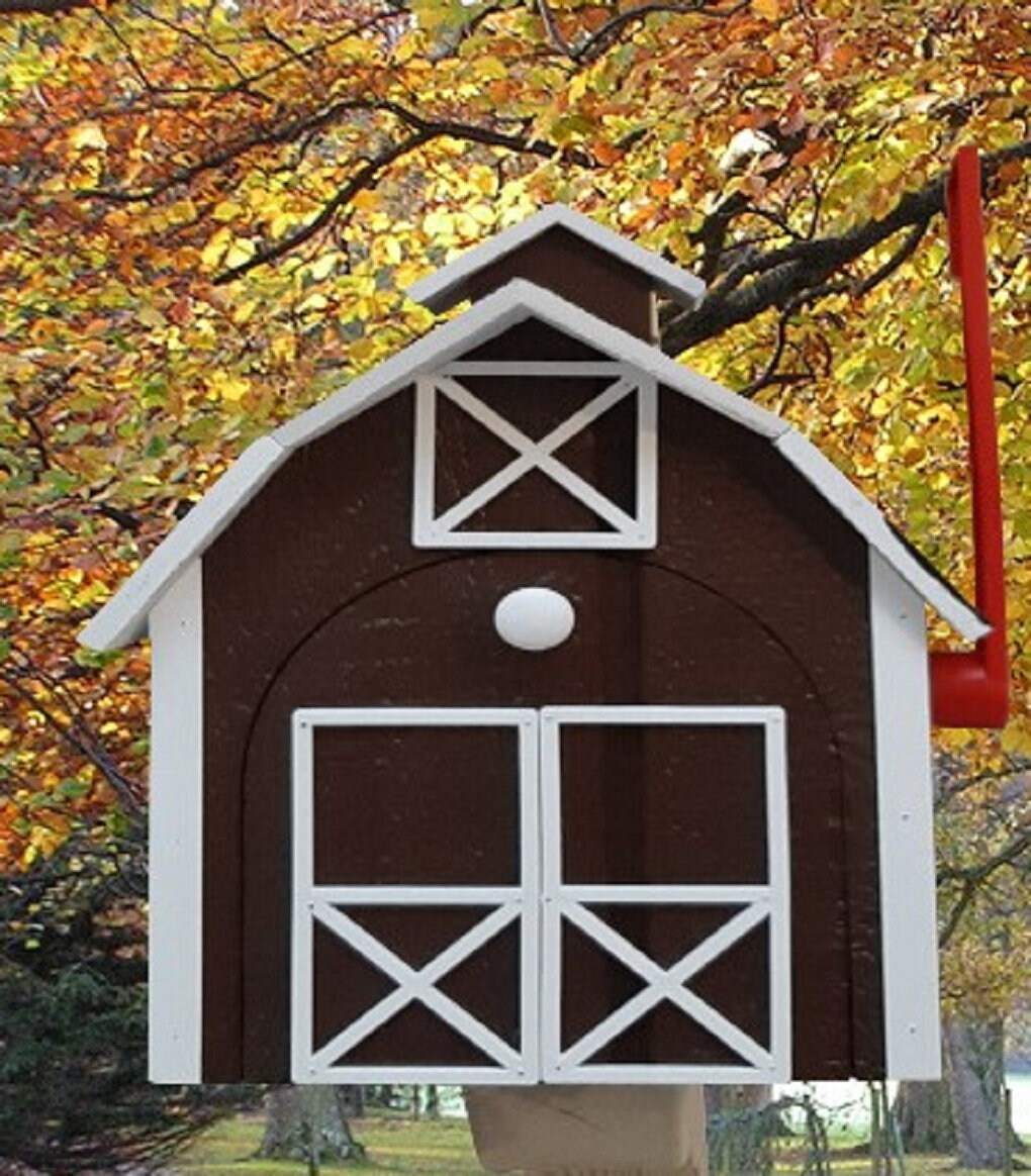 Amish Mailbox Handmade Dutch Barn Style Wooden | Etsy