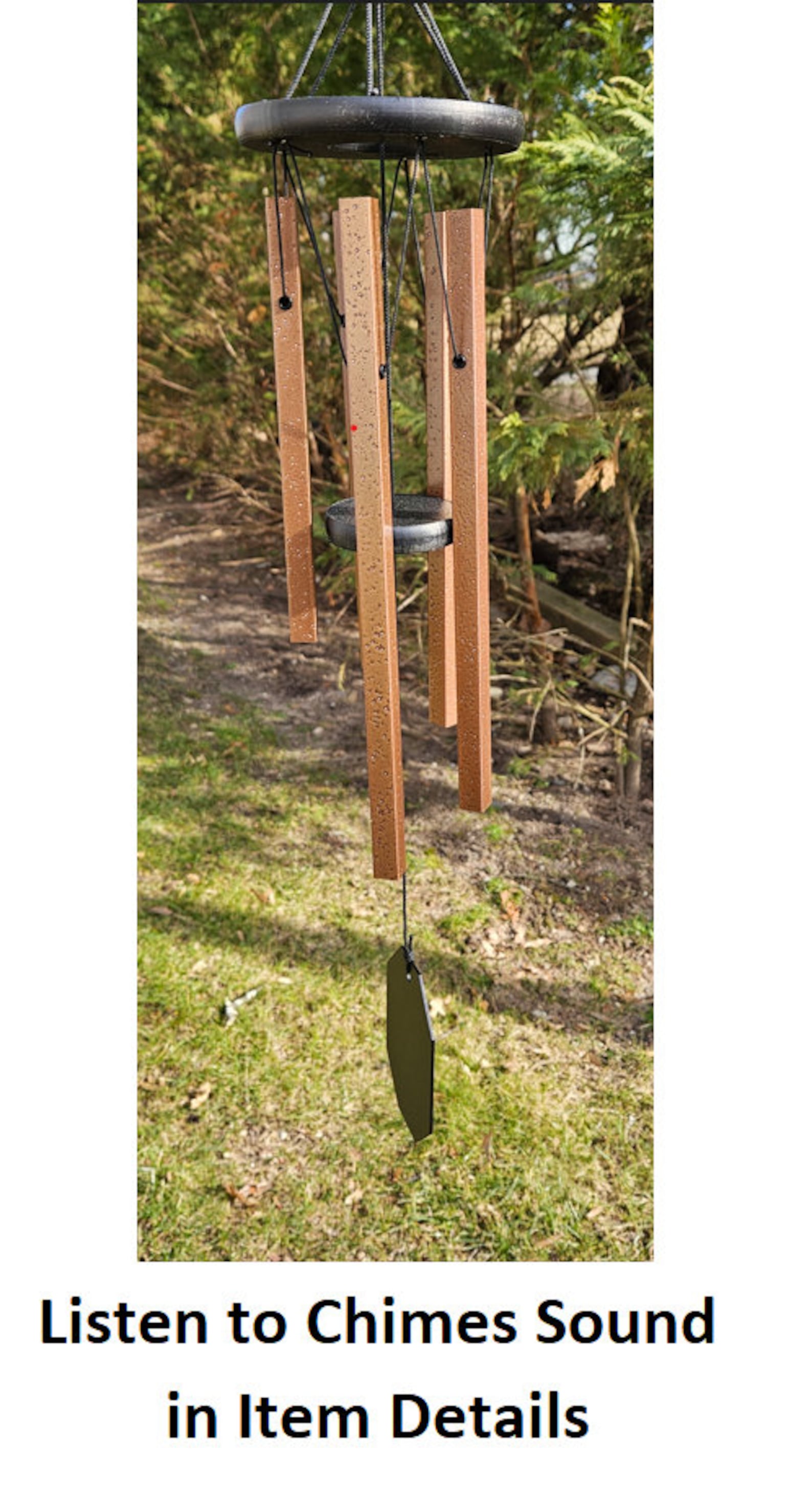 Square Wind Chimes Amish Handmade - 25" - Aluminum Tubes - Gift ...