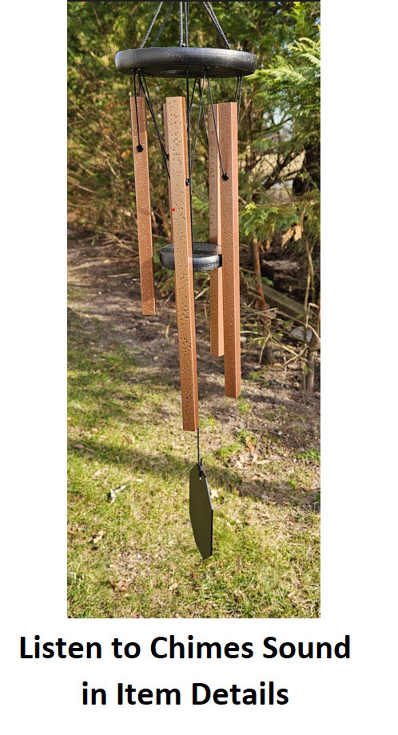 Square Wind Chimes Amish Handmade - 25" - Aluminum Tubes - Gift ...