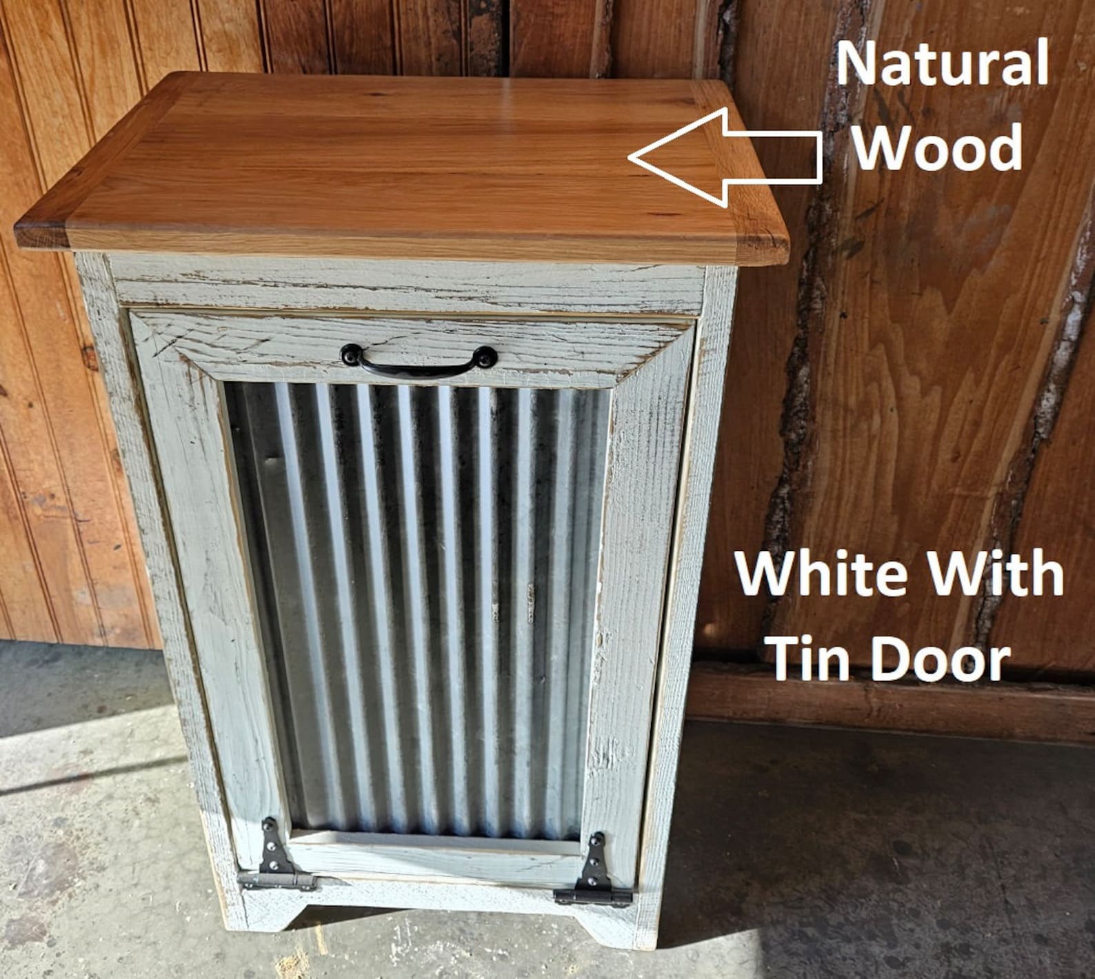 Tiltout Trash Can, Recycling Bin, Wood Storage, Cabinet Amish Handmade ...