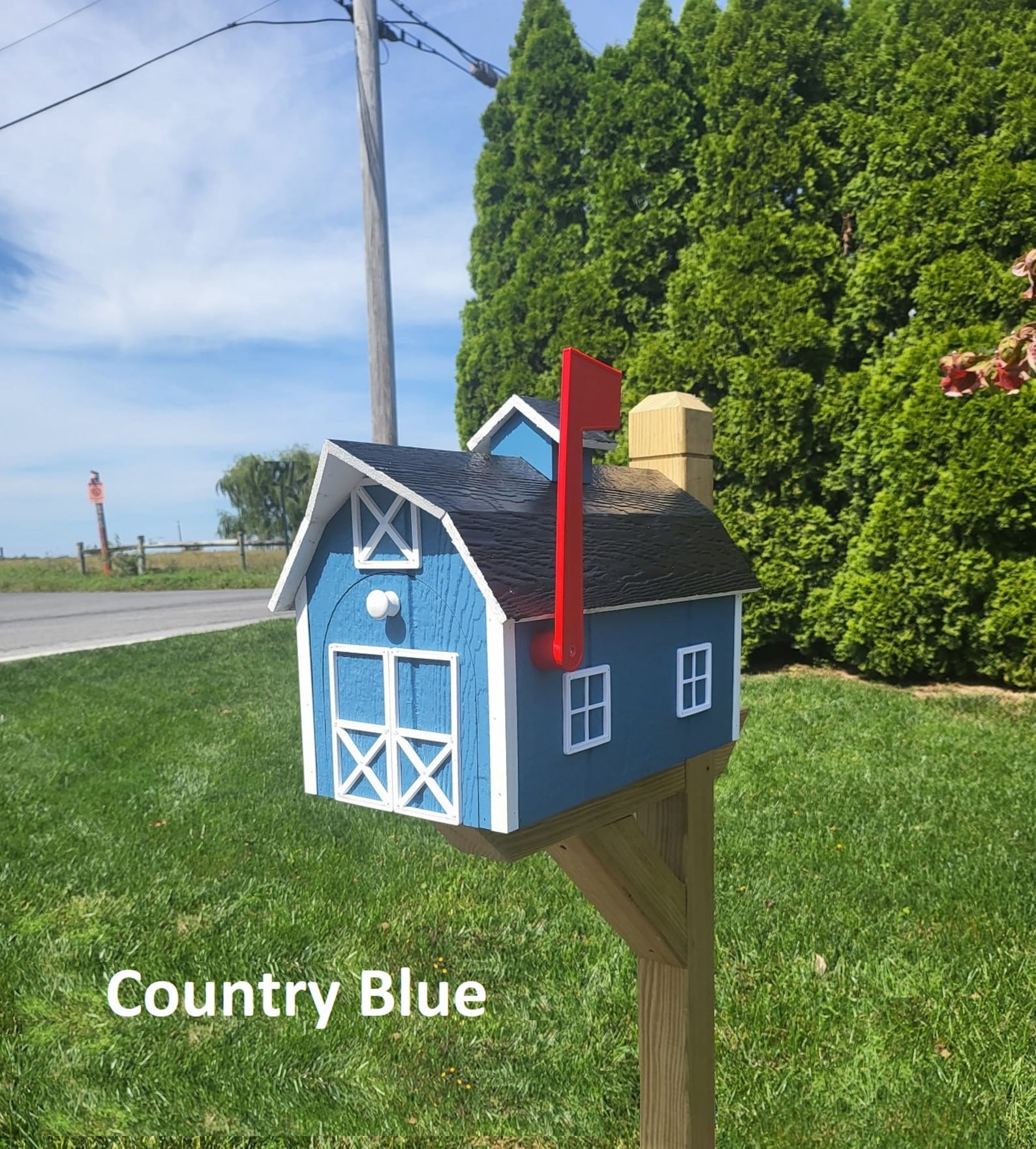 Dutch Barn Mailbox Amish Handmade Wooden Color Options - Etsy