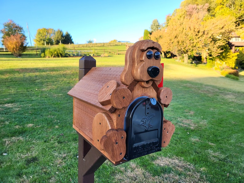 Dog Mailbox Amish Handmade Wooden Metal Insert USPS Approved - Etsy