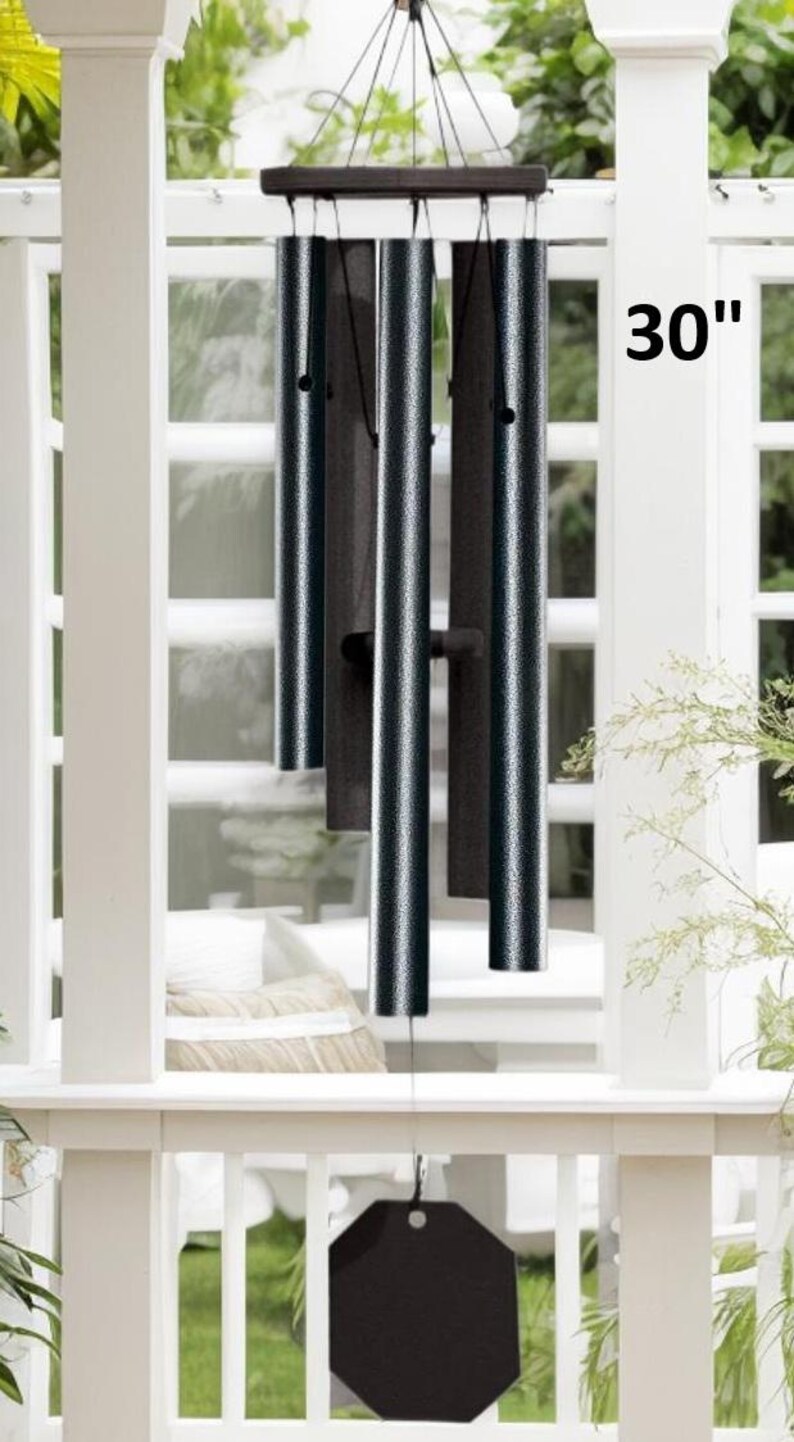 30"-66" Wind Chimes Amish Handmade - Deep Tone - Gift - Aluminum Tubes ...