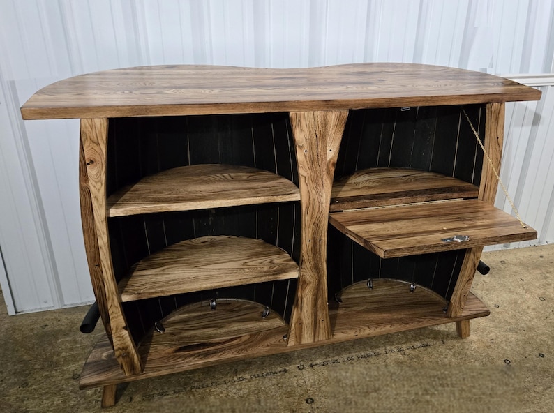 Barrel Bar Table - Amish Handmade - Bar Chairs - Farmhouse Furniture ...