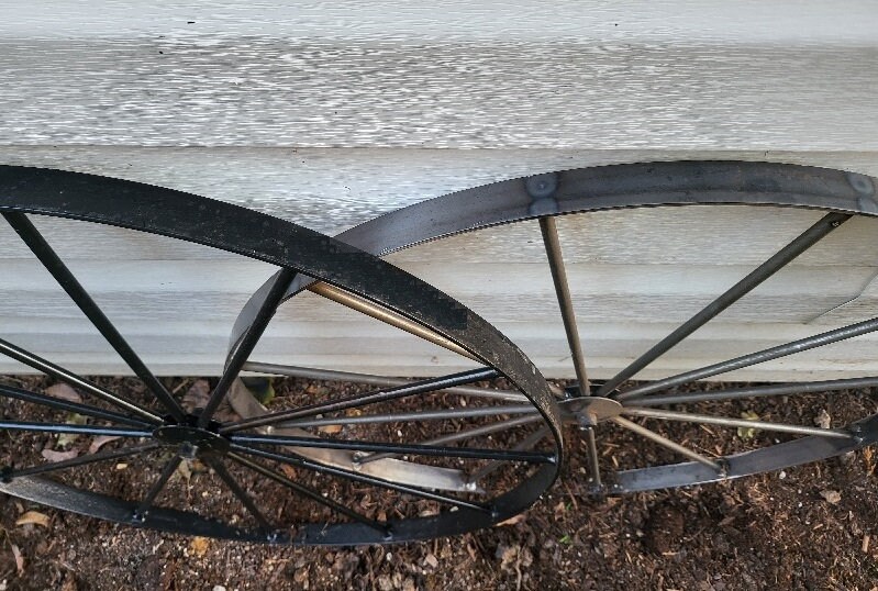 Metal Cart Wheels - Wagon Wheels - Spoke Metal Wheels- Antique Wagon ...