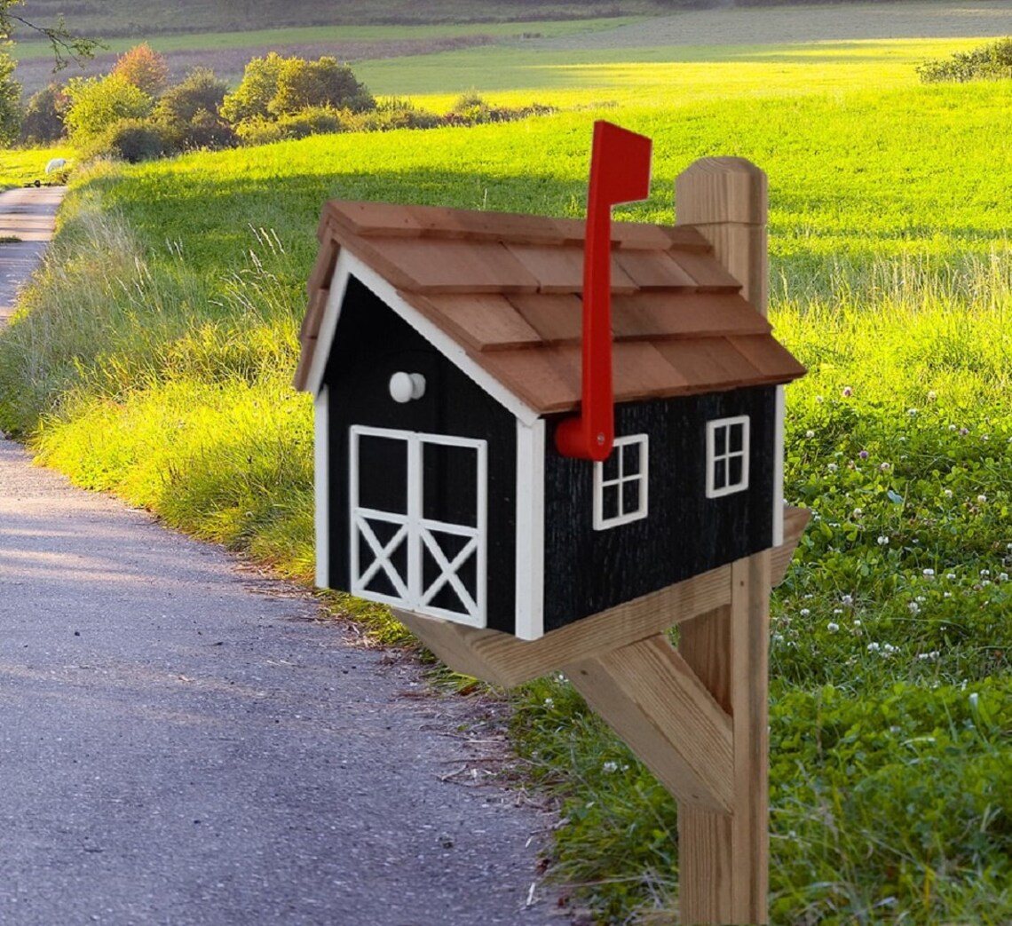 Amish Mailbox Handmade Barn Style Wooden Tall - Etsy