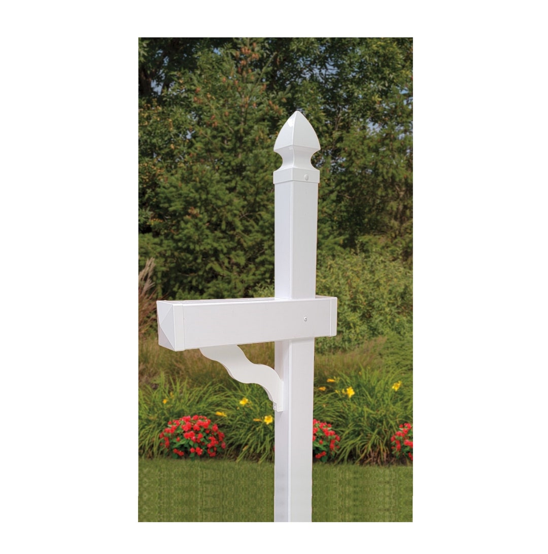 Mailbox Post White, Weather Resistant Poly Lumber, Fits All of Our Barn ...