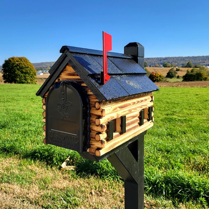 Log Cabin Mailbox - Etsy