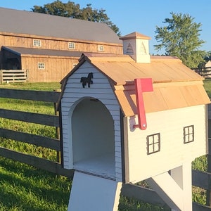 X- Large Amish Mailbox - Barn Design - Handmade - Cedar Roof ...