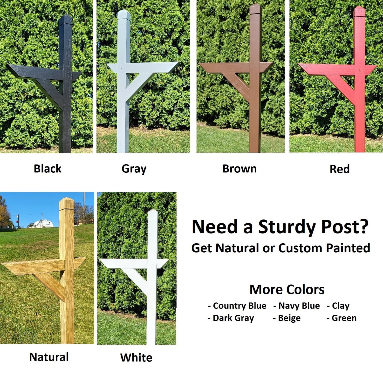 Mailbox Post Multi Colors Premium Wood Southern Pine - Etsy