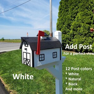 Amish Mailbox - Handmade - Dutch Barn Style - Wooden - Color Options - Etsy