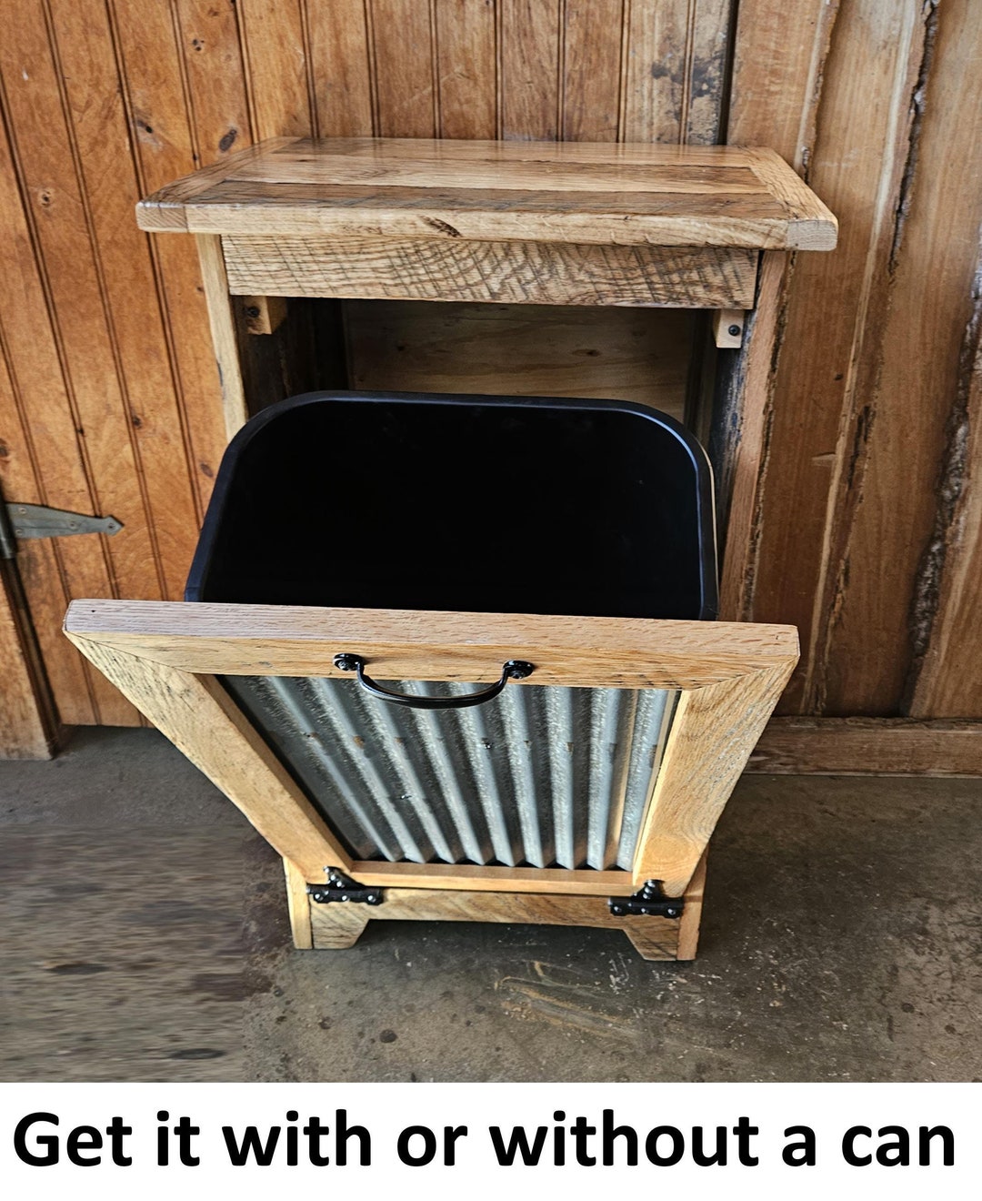 Tiltout Trash Can, Recycling Bin, Wood Storage, Cabinet Amish Handmade ...