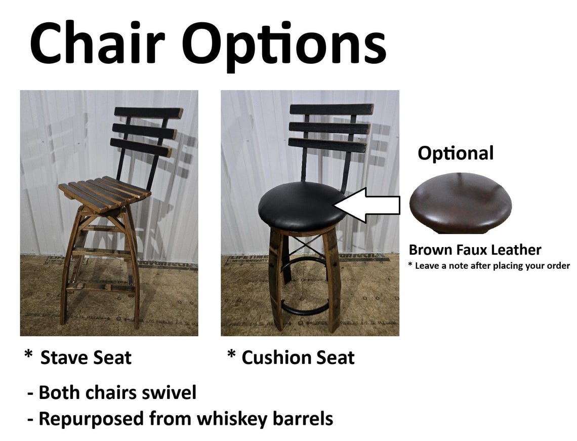 Barrel Bar Table - Amish Handmade - Bar Chairs - Farmhouse Furniture ...