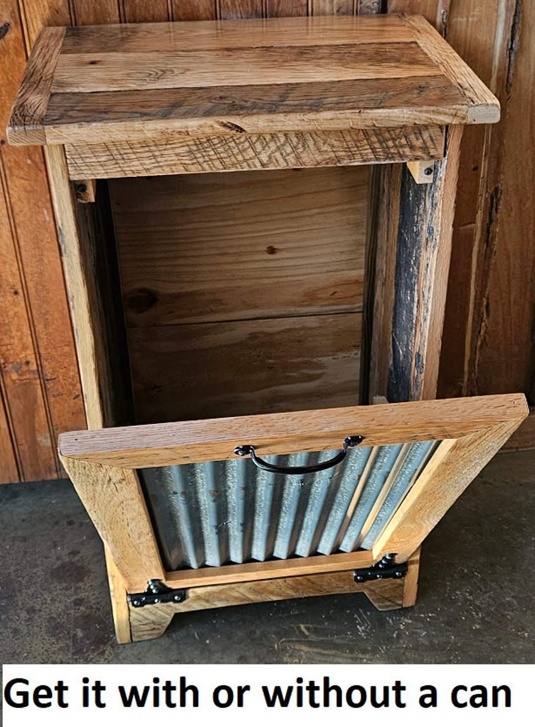 Tiltout Trash Can, Recycling Bin, Wood Storage, Cabinet Amish Handmade ...