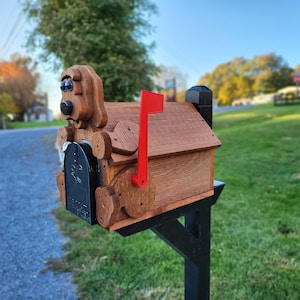 Dog Mailbox Amish Handmade Wooden Metal Insert USPS Approved - Etsy