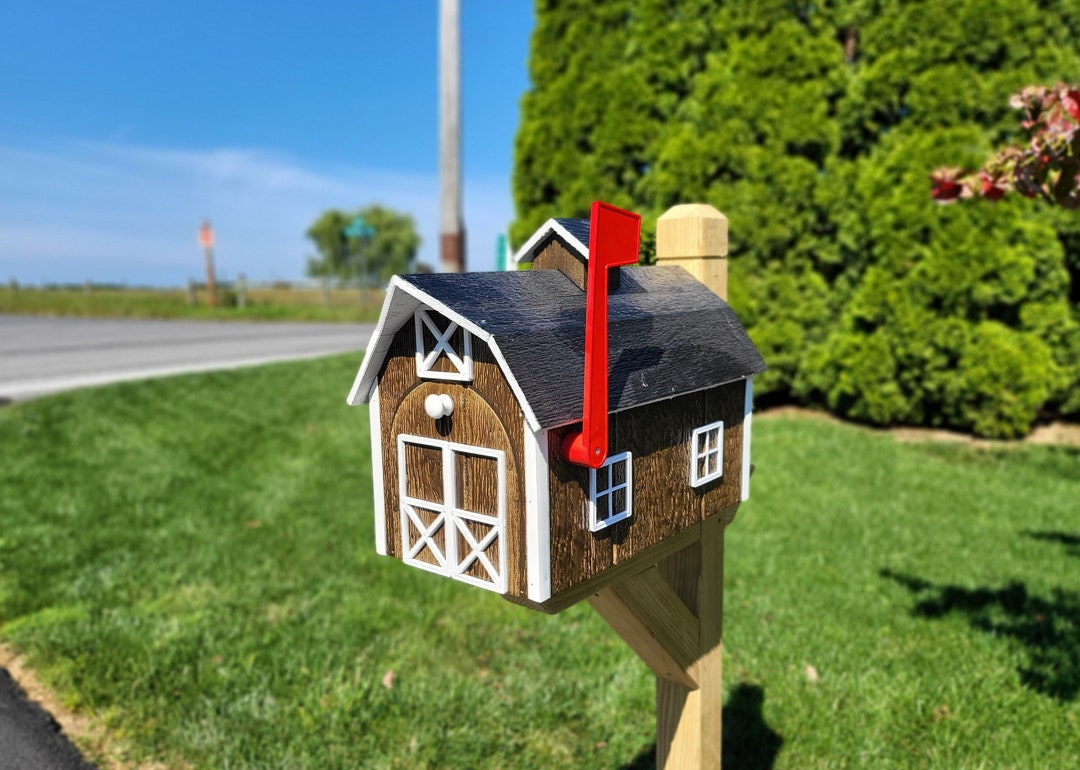 Dutch Amish Mailbox Handmade Wooden, Choose Your Color, Amish Made ...