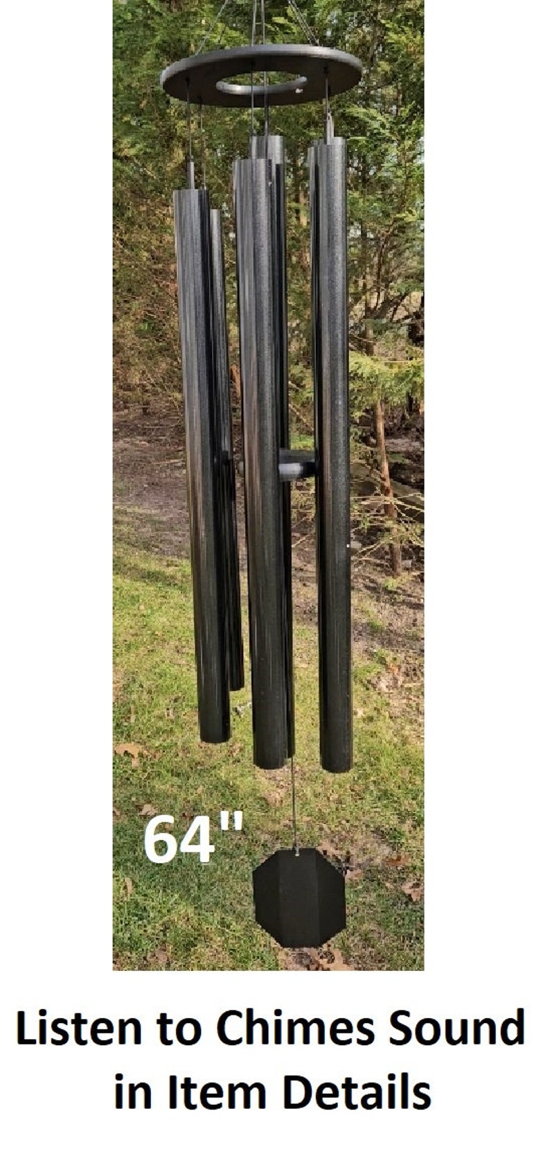 51"-84" Wind Chimes Amish Handmade - Aluminum Tubes - Gift - Deep Tone ...