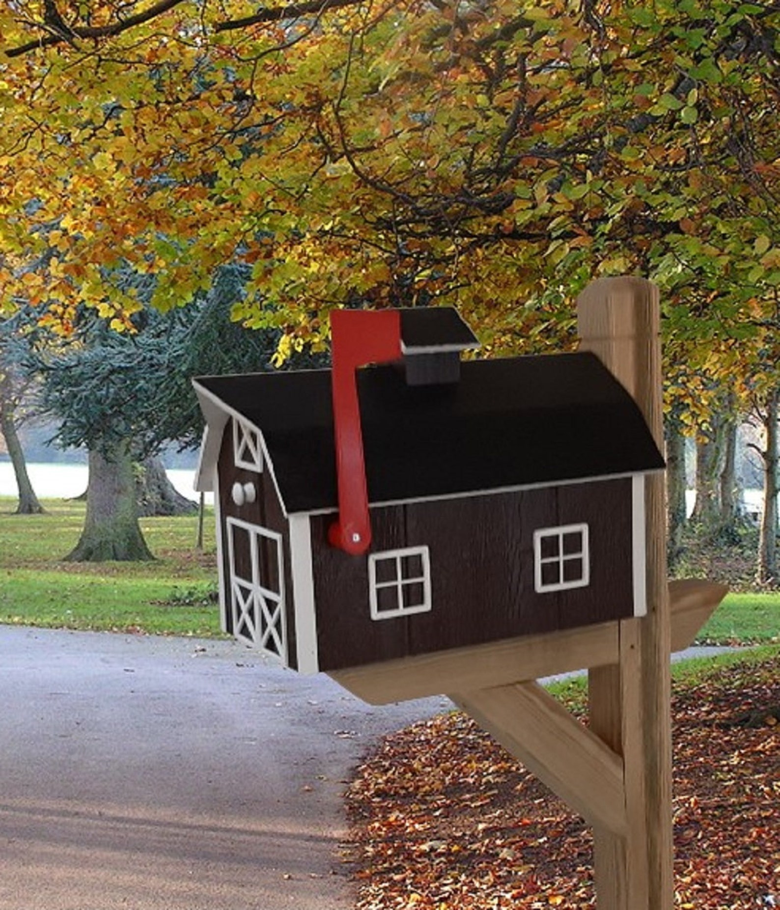 Dutch Barn Large Mailbox Amish Handmade Navy Blue Choose Your | Etsy