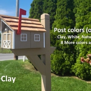 Amish Mailbox - Handmade - Barn Style - Wooden - Tall Prominent Sturdy ...