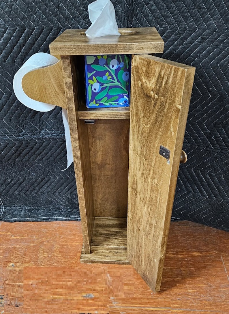 Toilet Paper Holder - Amish Handmade - Toilet Storage - Wooden Cabinet ...