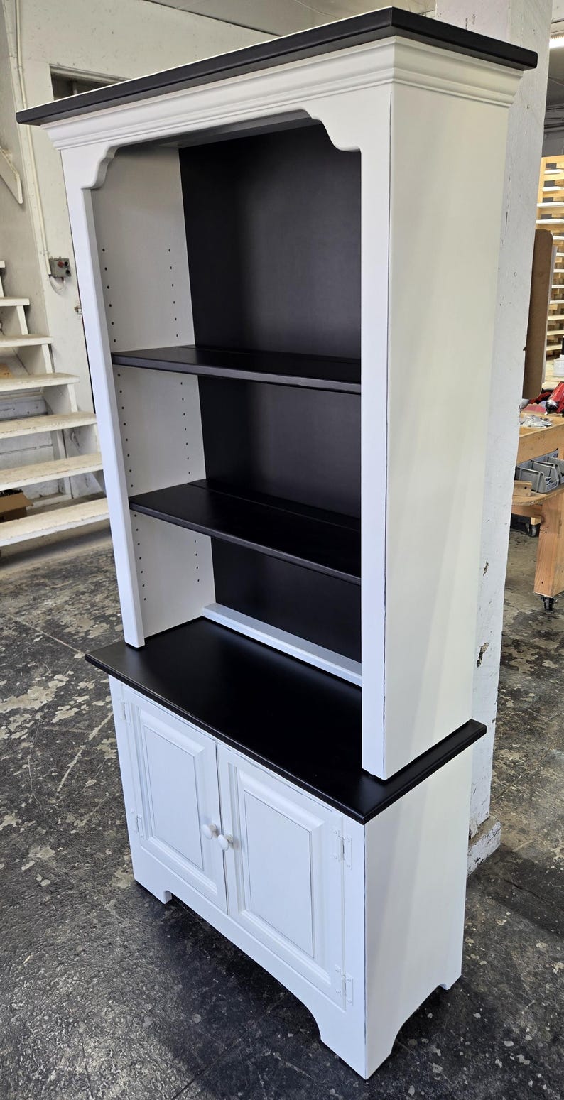 Amish Handmade Farmhouse Cabinet: Poplar Wood Bookcase, Organizer - Etsy