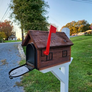 Rustic Mailbox Amish Handmade, With Metal Box Insert USPS Approved ...