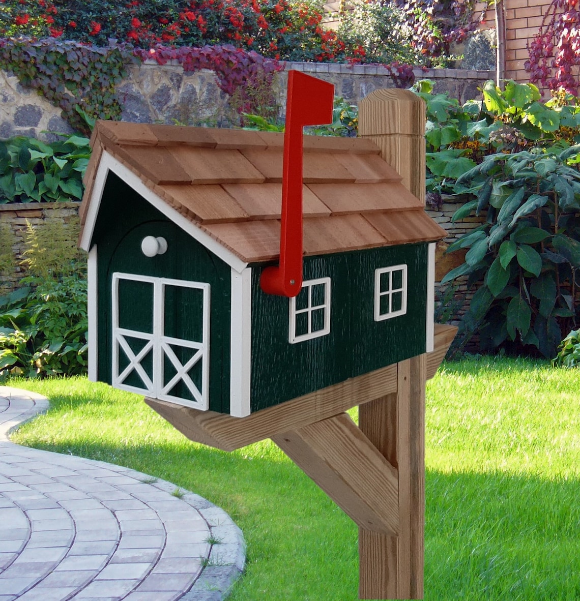 Amish Mailbox Handmade Barn Style Wooden Tall - Etsy