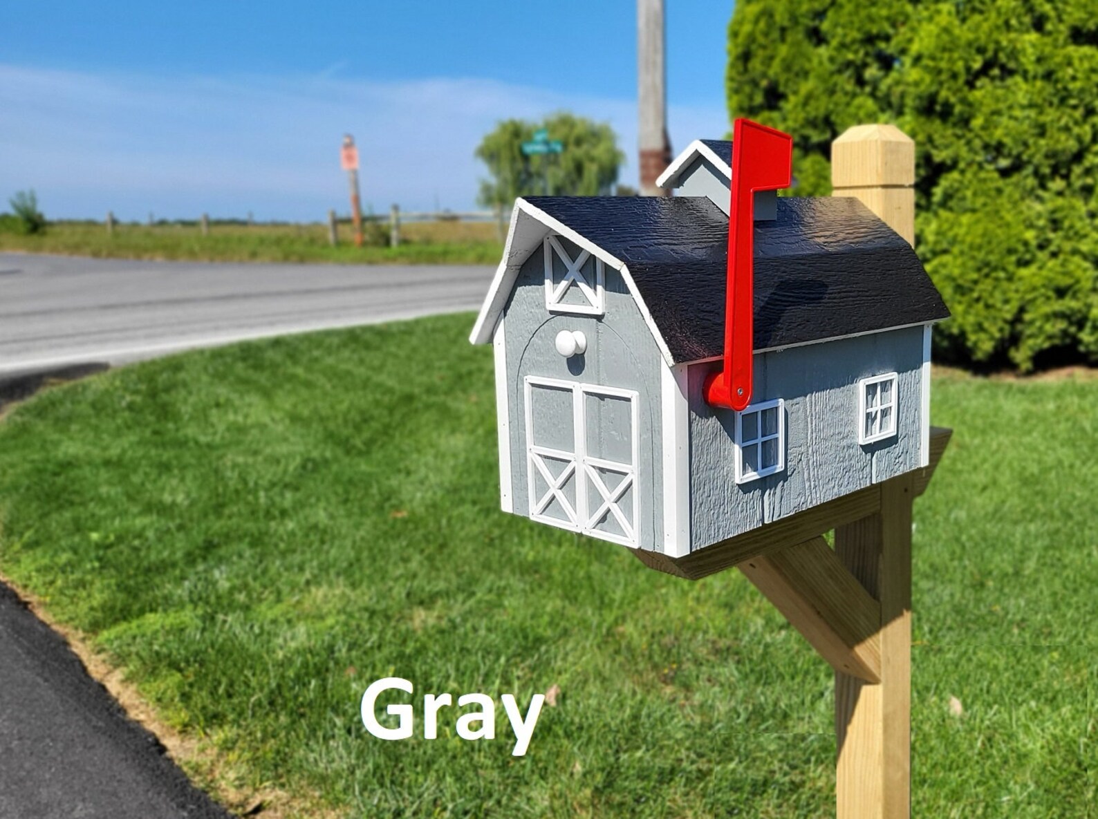 Amish Mailbox - Handmade - Dutch Barn Style - Wooden - Color Options - Etsy