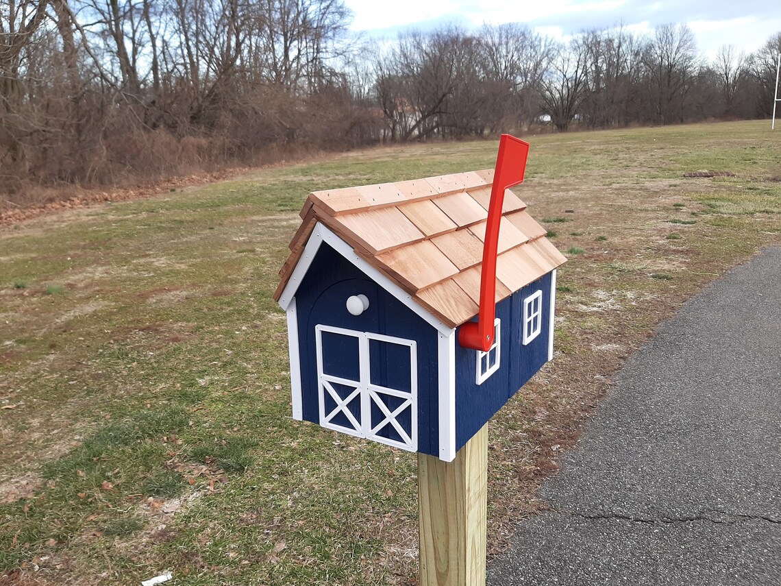 Amish Mailbox Handmade Barn Style Wooden Tall - Etsy
