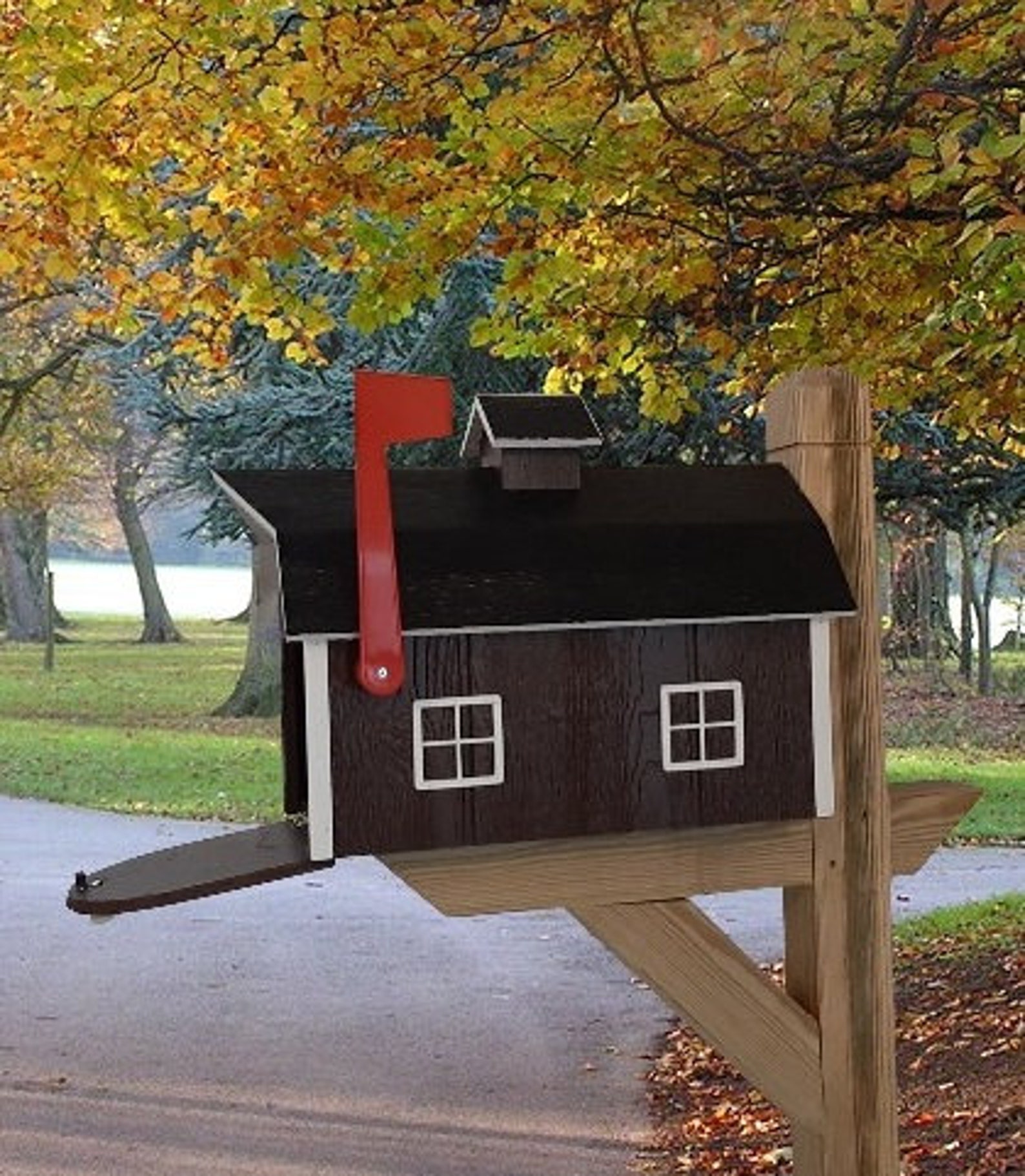 Amish Mailbox Handmade Dutch Barn Style Wooden Color - Etsy