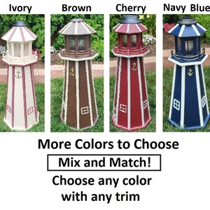 Solar Lighthouse Amish Made - Poly - Etsy