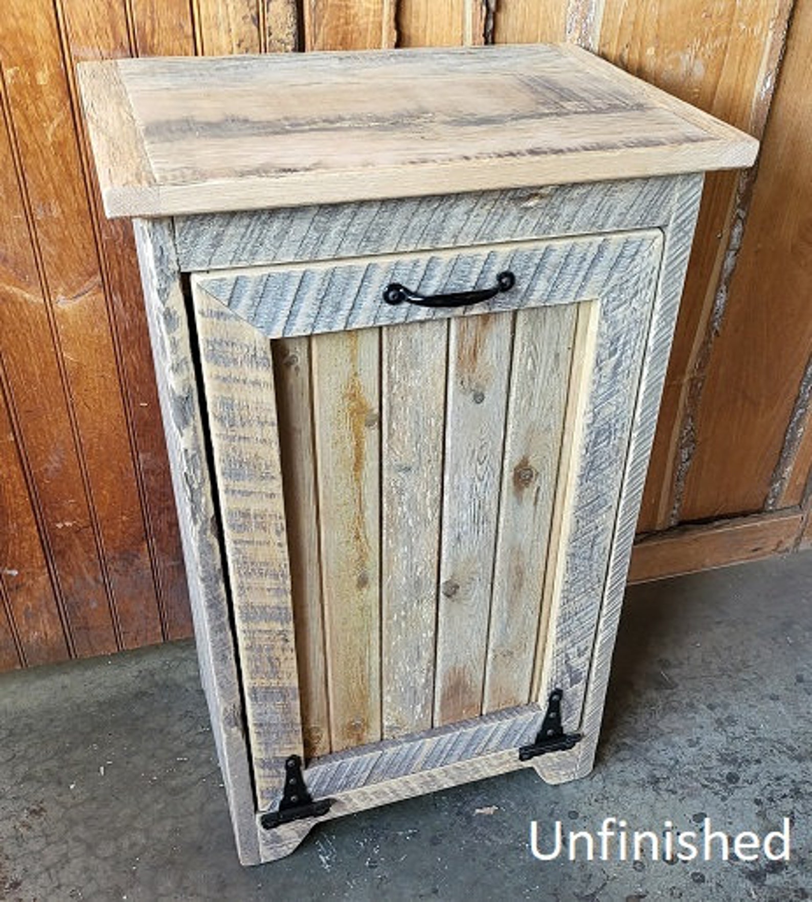 Tiltout Trash Can, Recycling Bin, Wood Storage, Cabinet Amish Handmade ...