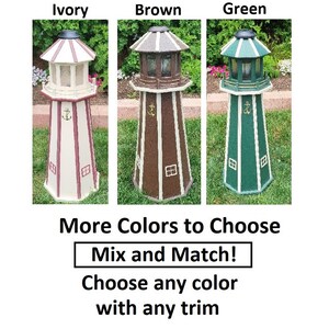 Backyard Solar Lighthouse - Poly Made - Amish Handmade - Etsy