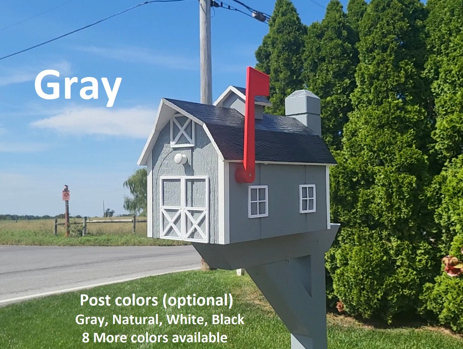 Amish Mailbox Handmade Dutch Barn Style Wooden Color Options - Etsy