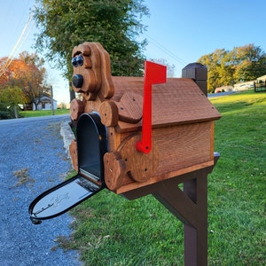 Dog Mailbox Amish Handmade Wooden Metal Insert USPS Approved - Etsy