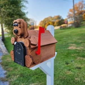 Dog Mailbox Amish Handmade Wooden Metal Insert USPS Approved - Etsy