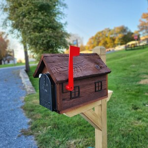 Rustic Mailbox Amish Handmade Wooden Rustic Reclaimed Lumber With Metal ...