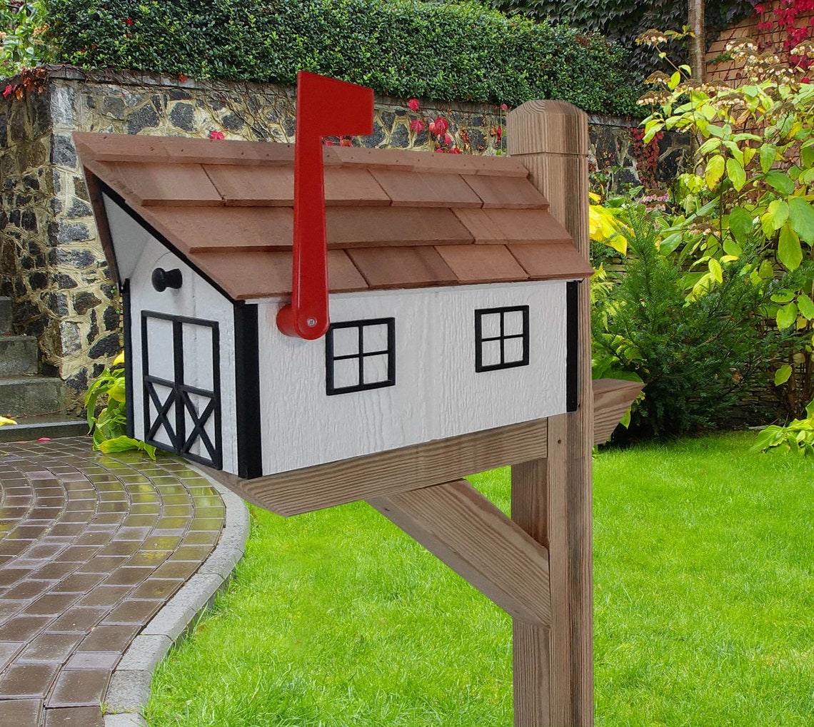 Amish Mailbox Handmade Barn Style Wooden Tall - Etsy