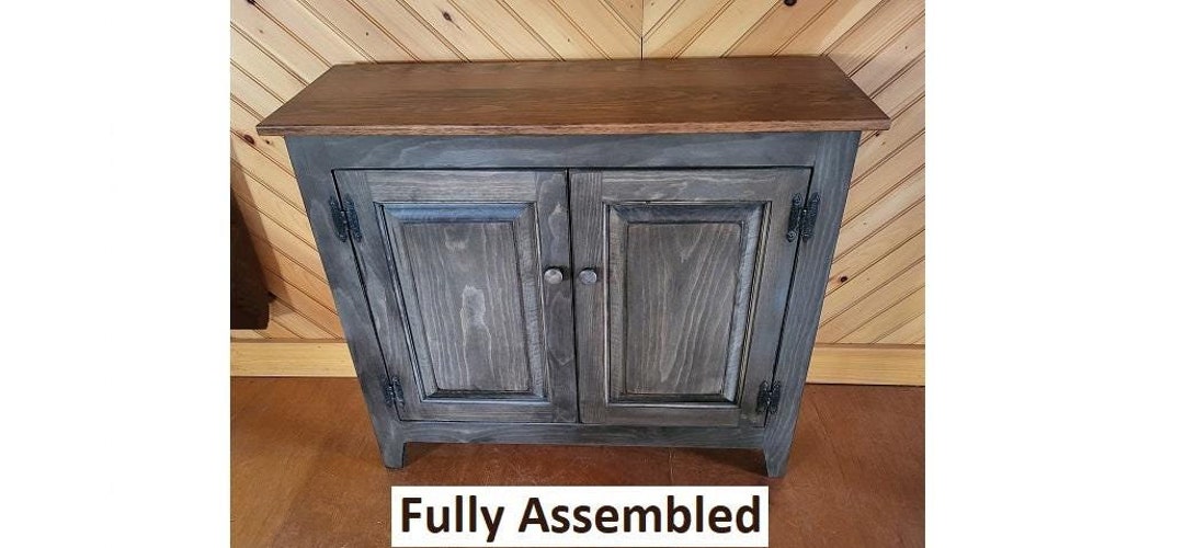 2 Door Cabinet - Amish Furniture - TV Stand - Primitive - Storage - TV ...