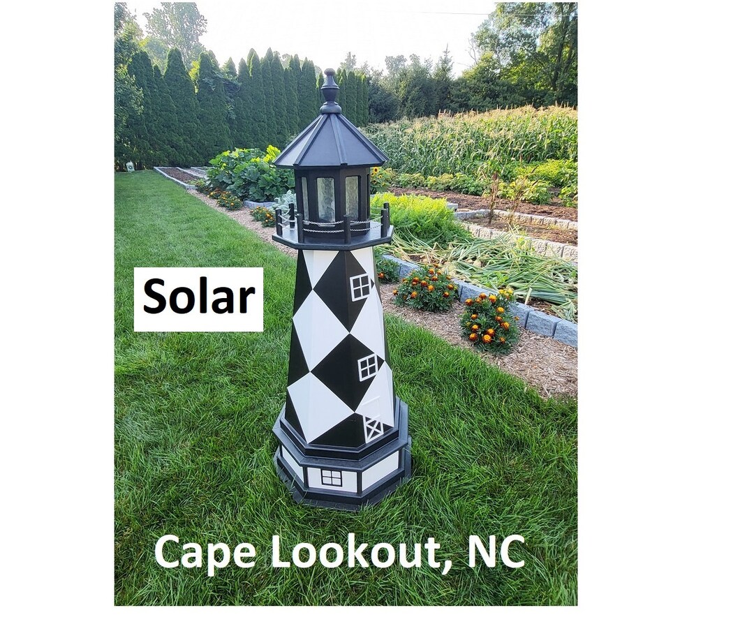 Cape Lookout Lighthouse - Solar - Amish Made - Landmark Replica ...