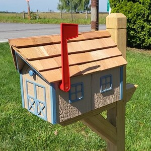 Amish Mailbox - Handmade - Wooden - Clay - Barn Style - Mailbox - With ...